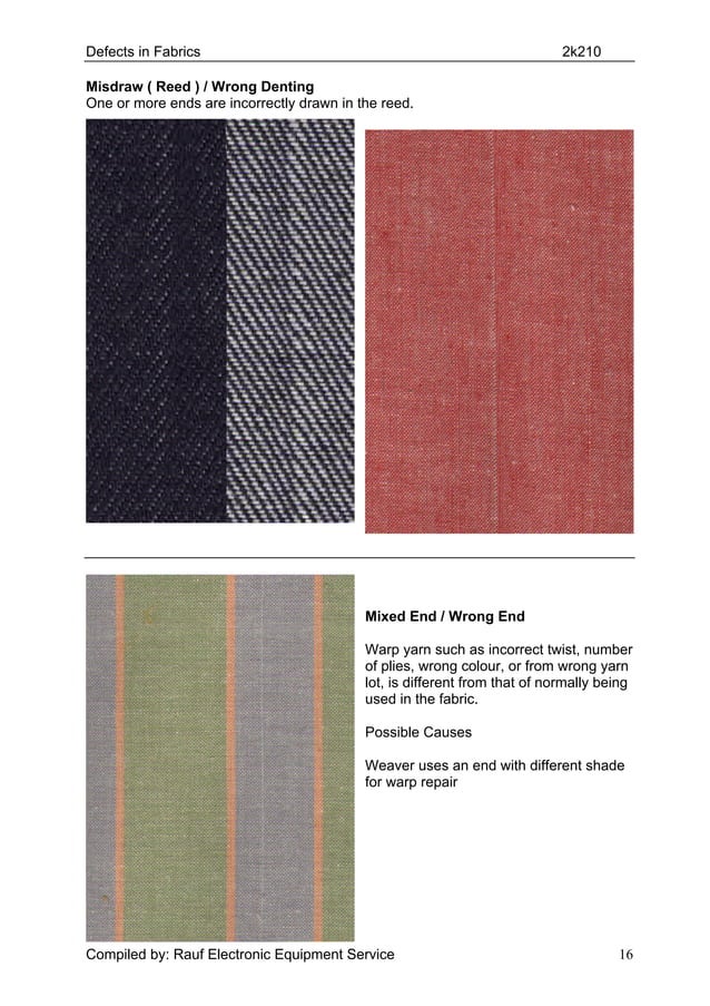 Fabric faults | PDF | Needlework | Arts and Crafts