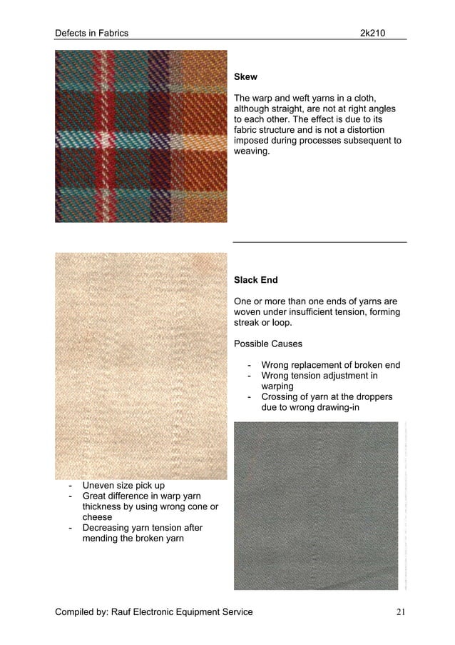 Fabric faults | PDF | Needlework | Arts and Crafts