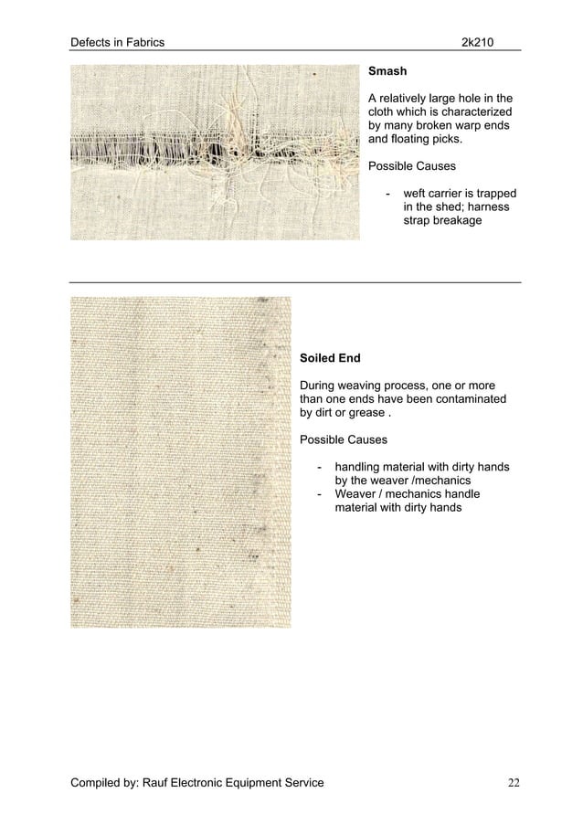 Fabric faults | PDF | Needlework | Arts and Crafts