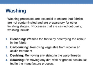 Fabric finishing techniques by Subhan | PPTX