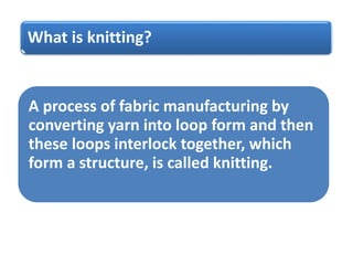 Fabric for clothing knit | PPTX