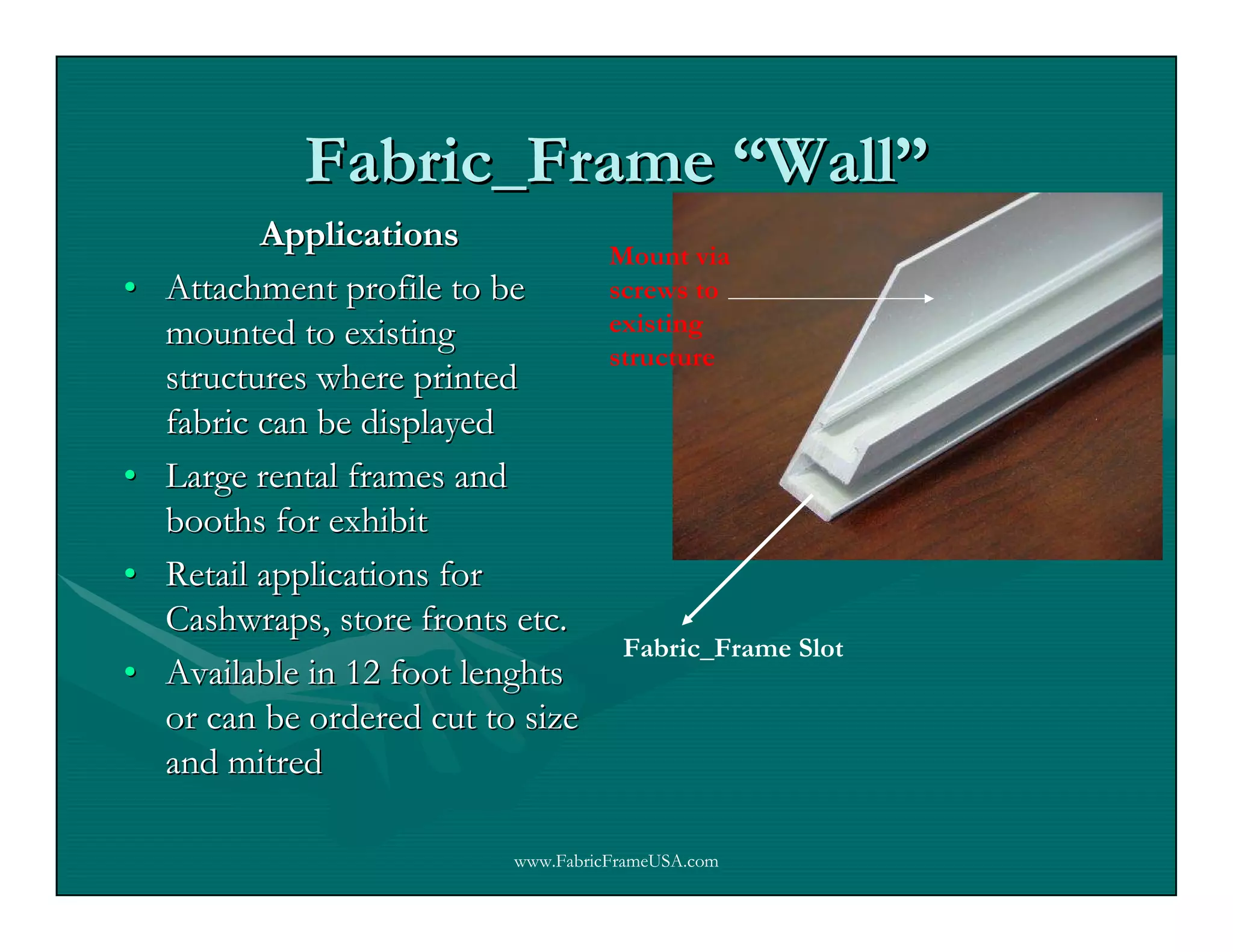 Fabric Frame Products And Profiles Ait | PPT