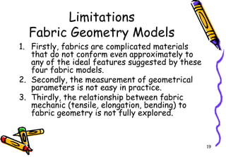 Woven fabric geometry and cloth cover factor | PPT