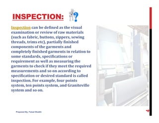 Fabric inspection procedure and calculations by faisal shaikh | PPT