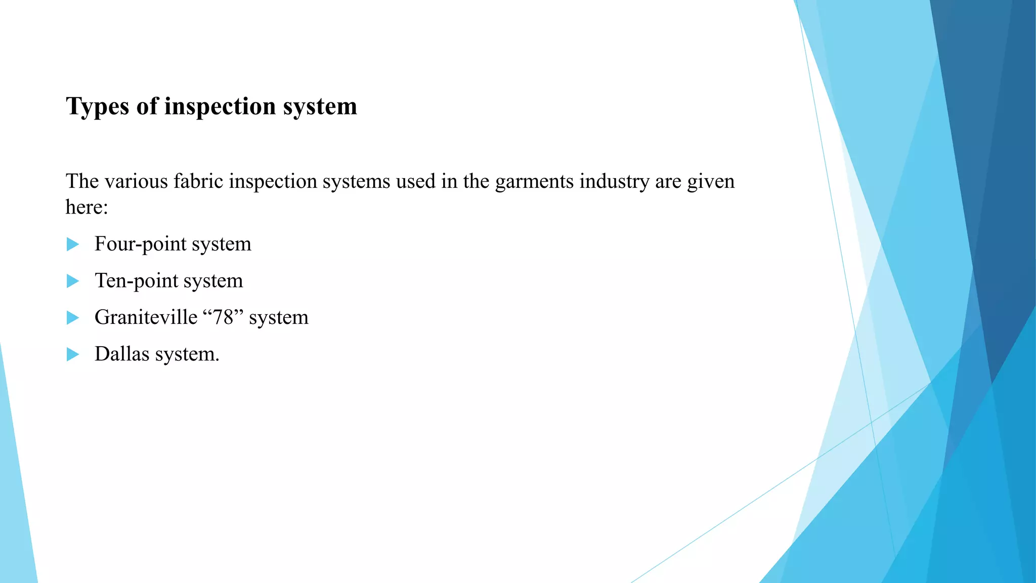 Fabric inspection system | PPTX