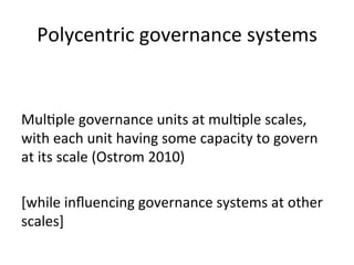 Introduction to social-ecological systems and their governance | PDF