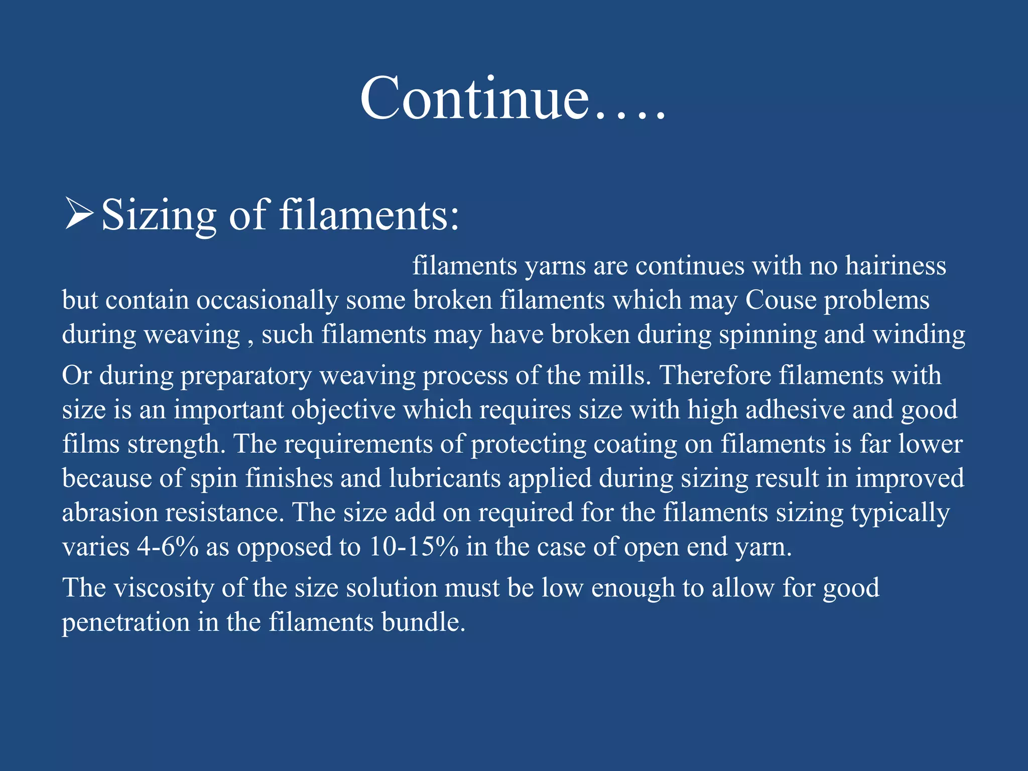 Fabric manufacturing, warping and sizing and weft preparation and ...