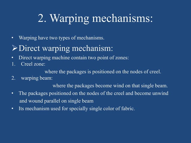 Fabric manufacturing, warping and sizing and weft preparation and sizing identification. | PPTX