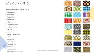 Fabric prints webinar NSTI, INDORE | PPTX