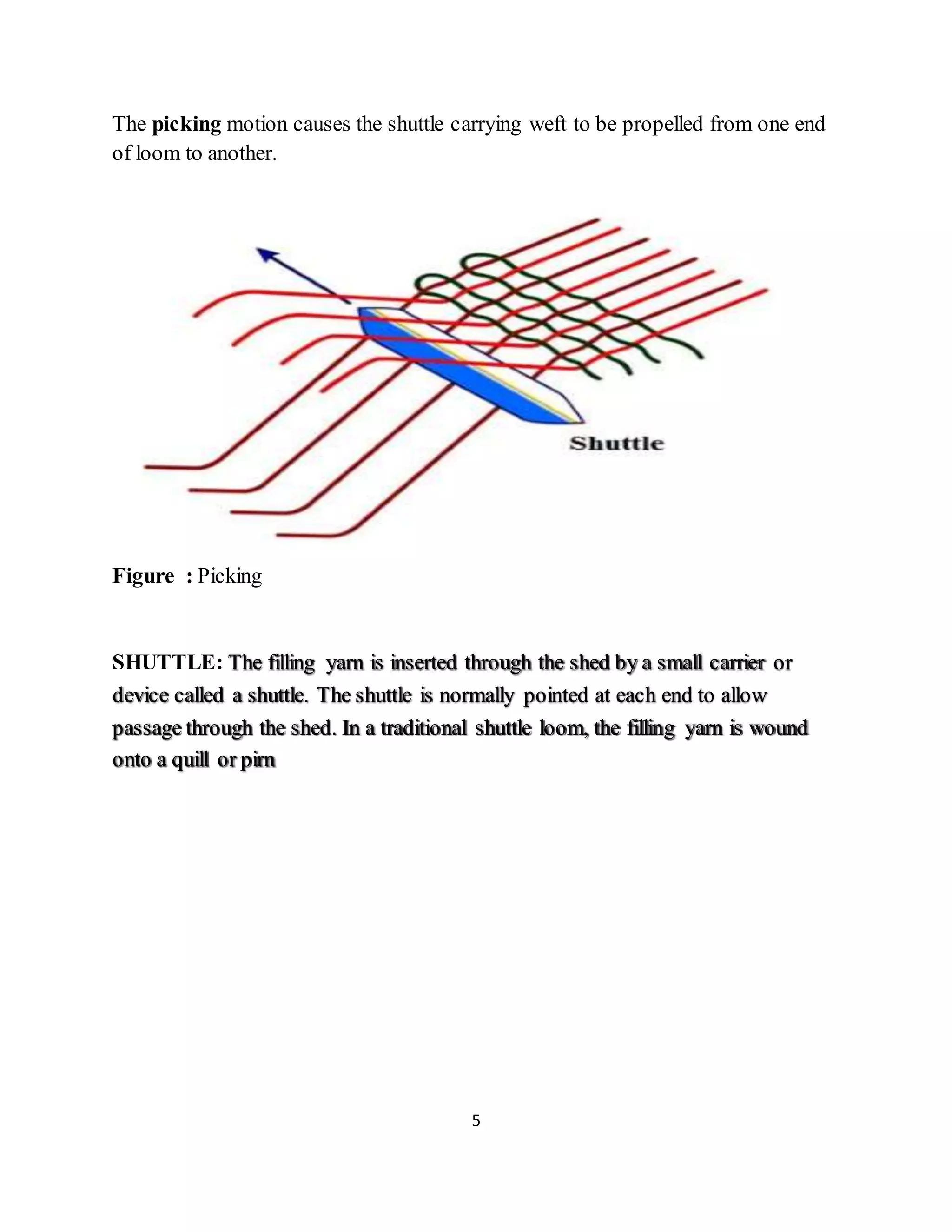 Principles of loom motions | DOCX
