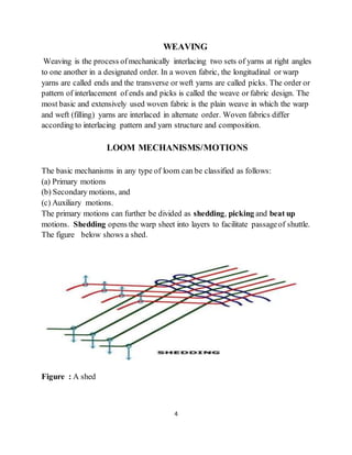 Principles of loom motions | DOCX