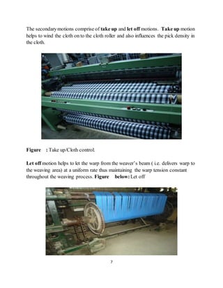 Principles of loom motions | DOCX