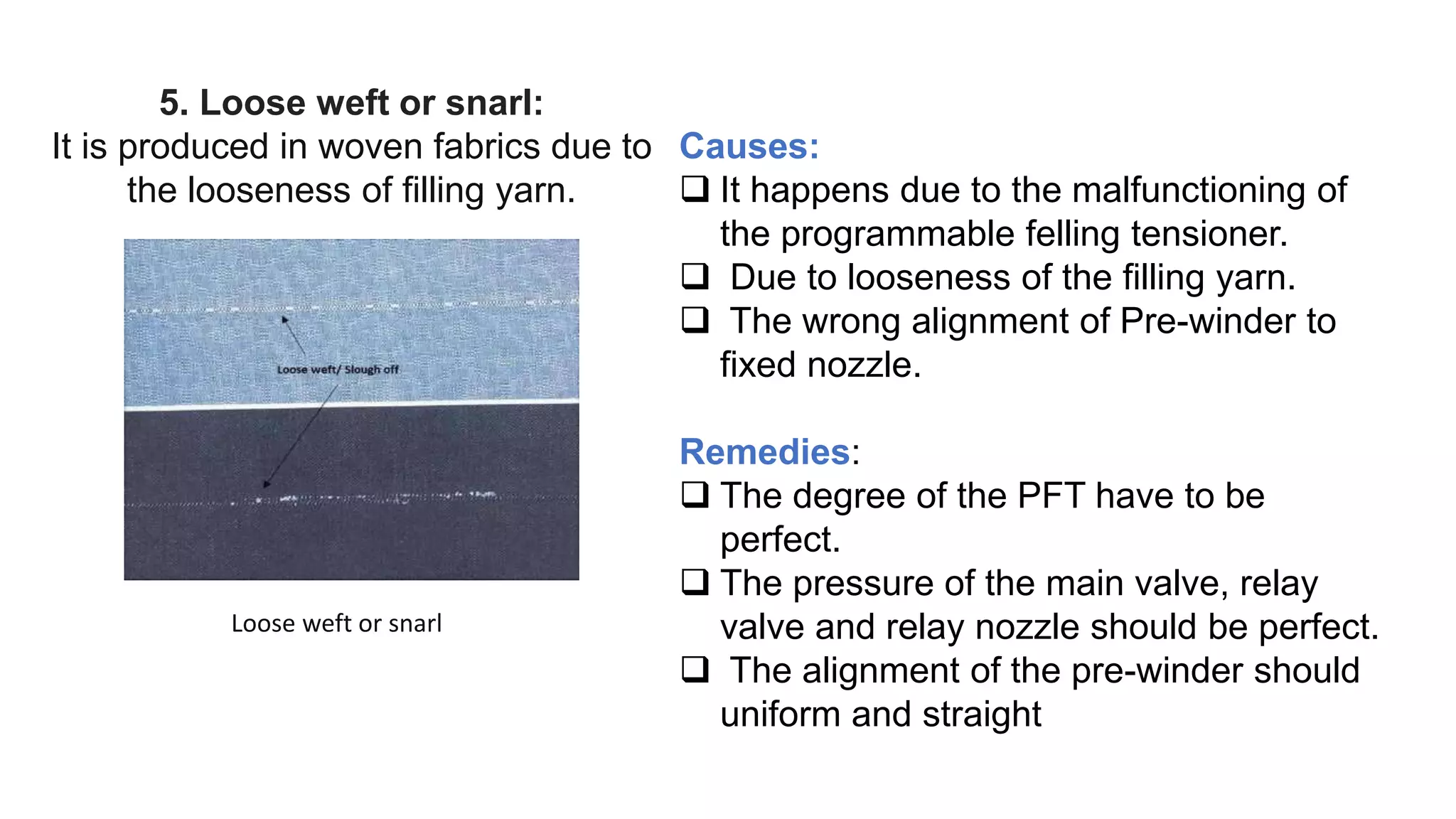 Fabrics and sewing defects of woven apparel By Engr. Aqs Zilani | PPTX
