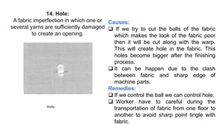 Fabrics and sewing defects of woven apparel By Engr. Aqs Zilani | PPTX ...