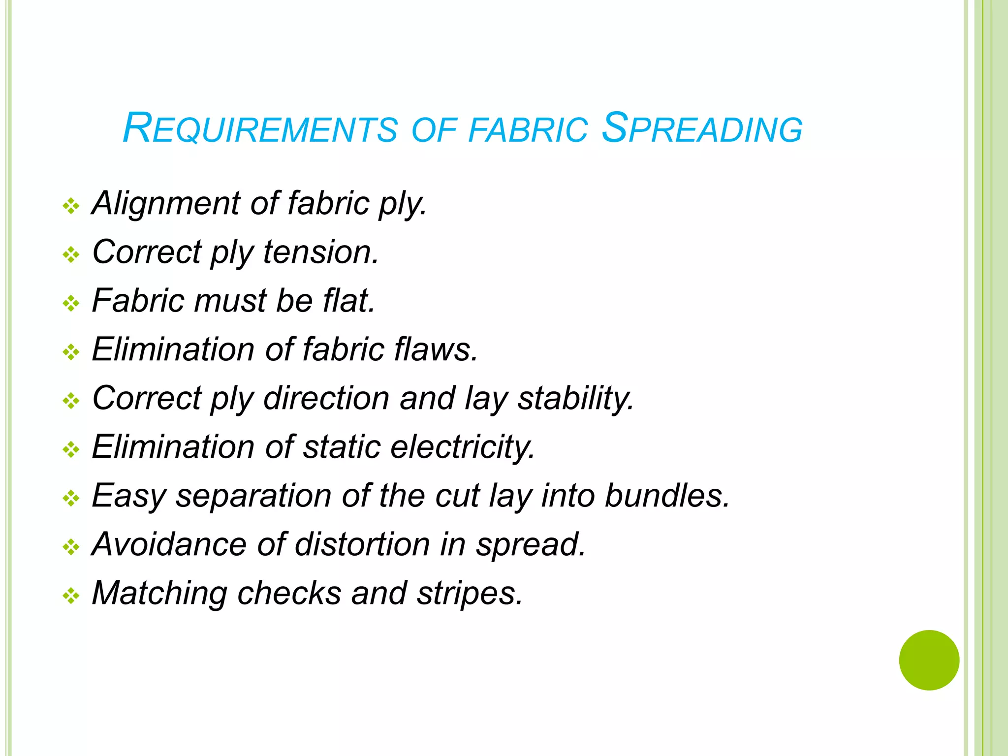 Fabric spreading | PPTX