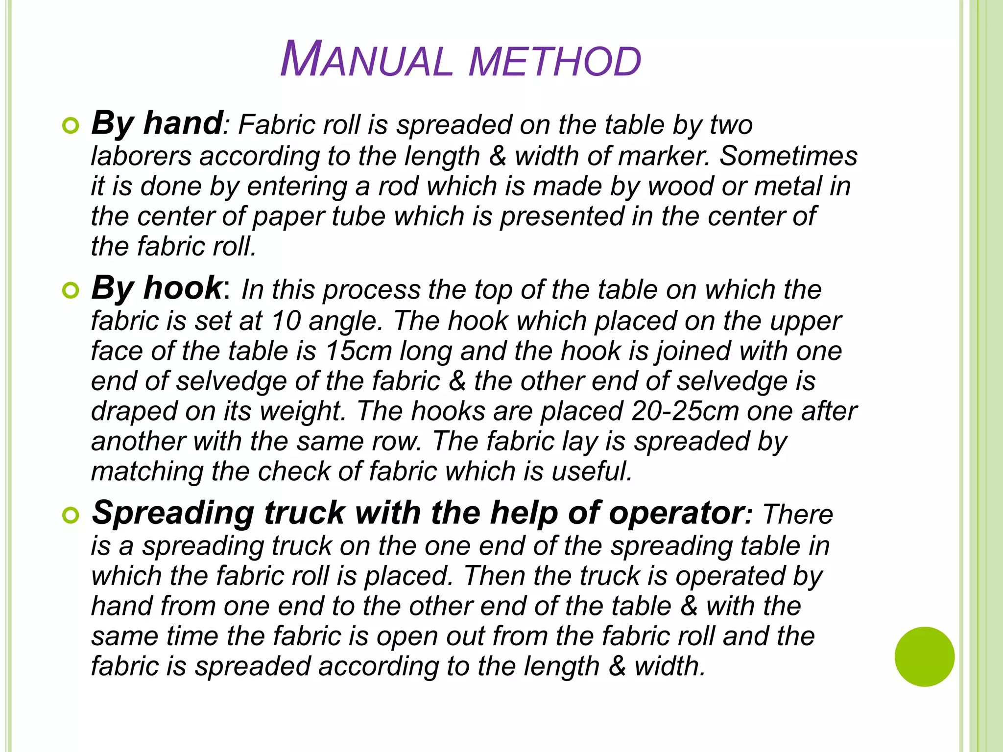 Fabric spreading | PPTX