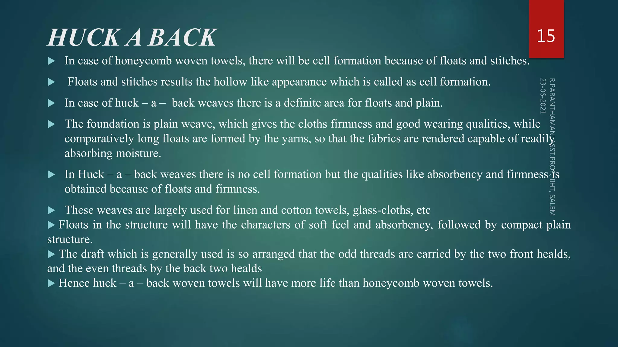 FABRIC STRUCTURE PART 3 | PPTX