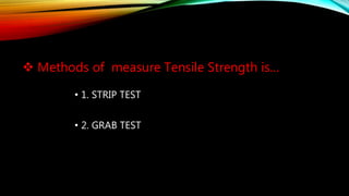 Fabric tensile strength test | PPTX