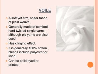 fabric types for short term student reading material.ppt