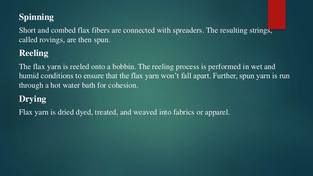 Did You Know About Linen, Fabric From The Flax Plant? | PPTX