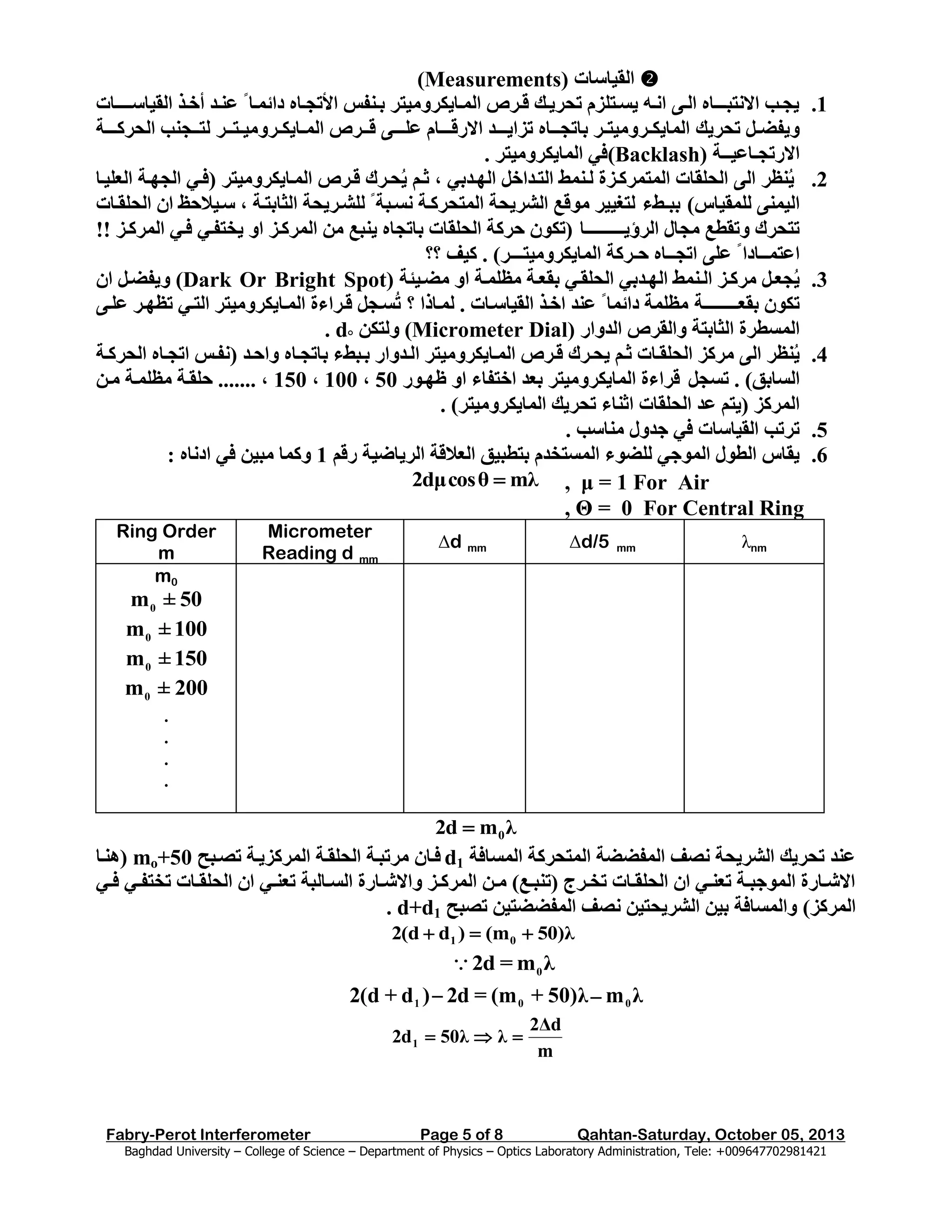 Fabry Perot Interferometer Pdf