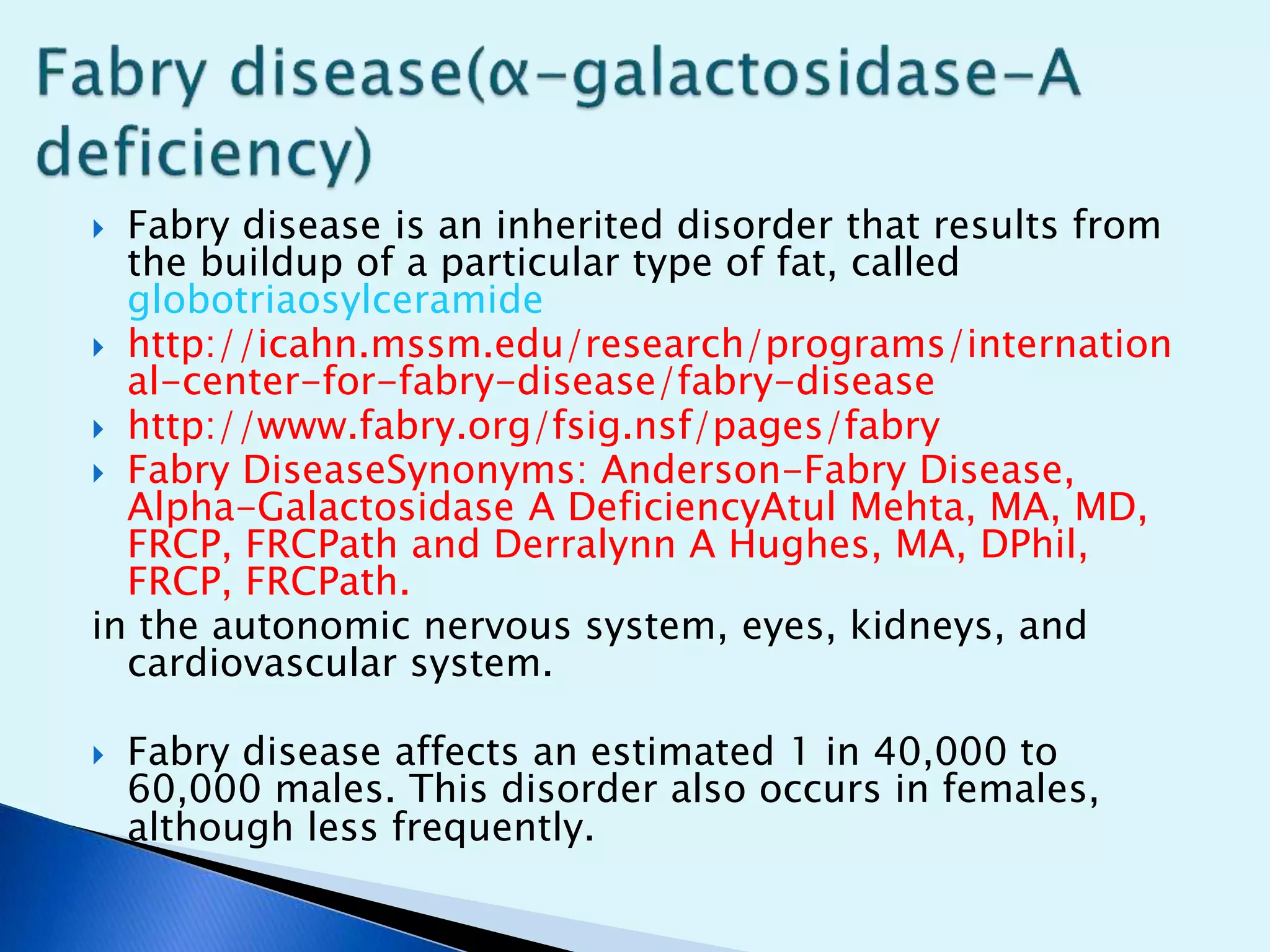 Fabry disease | PPTX