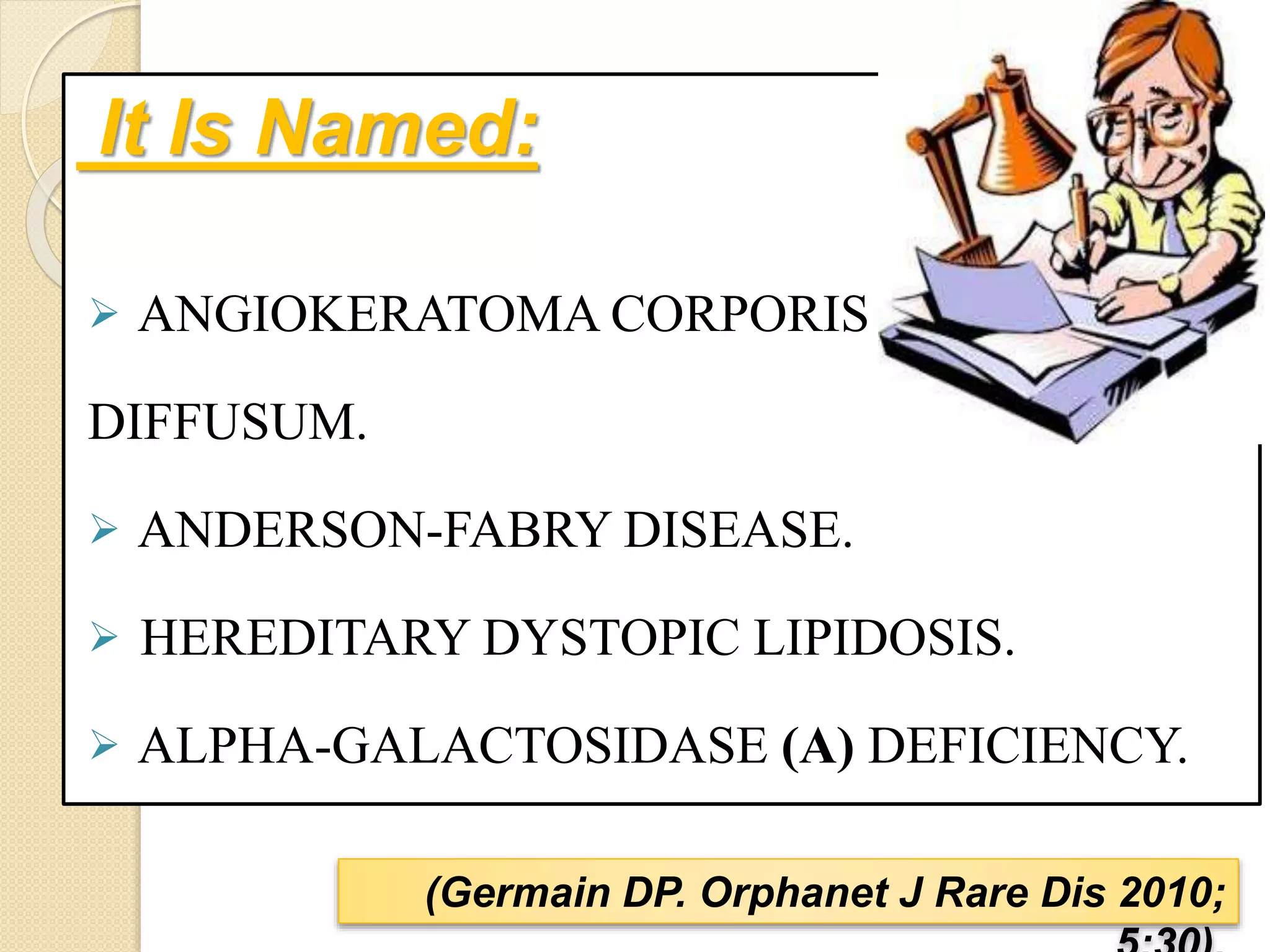 Fabry Disease - Dr. Dina Ibrahim Sallam | PPTX