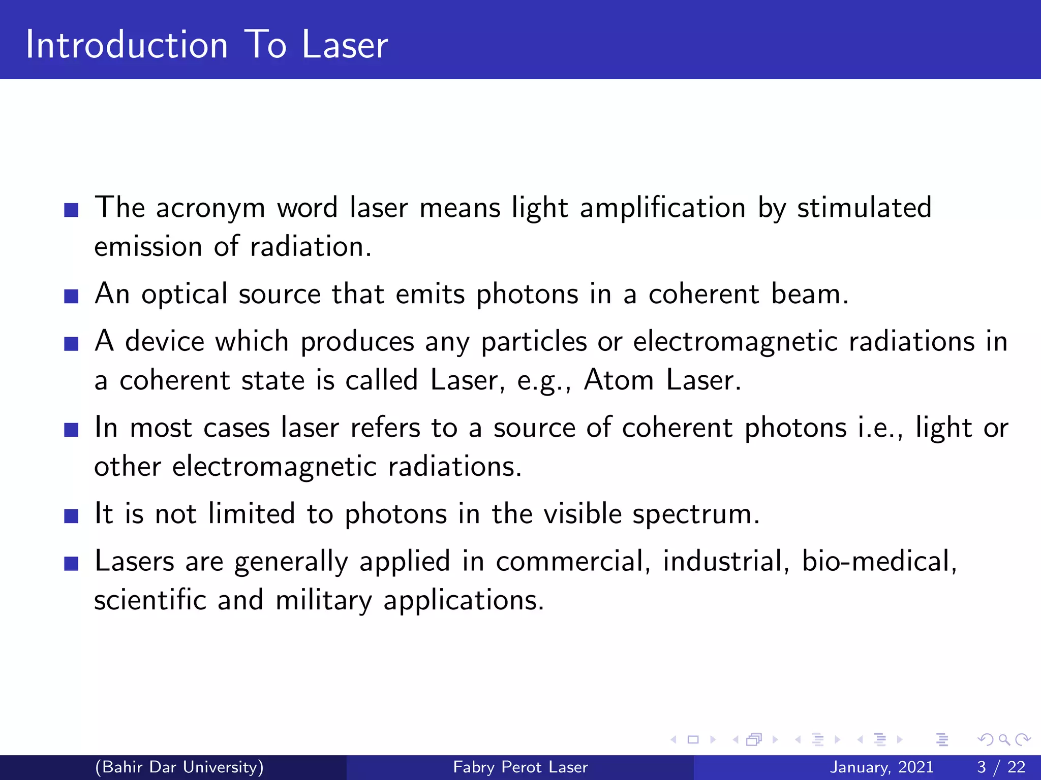Fabry laser ppt | PDF