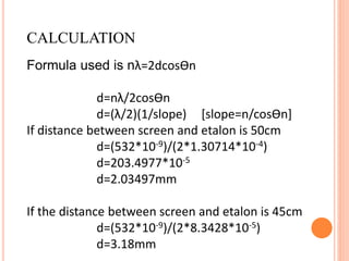 Fabry perot etalon | PPTX