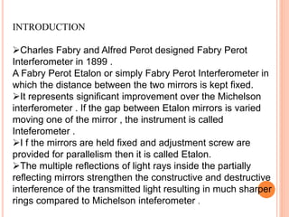 Fabry perot etalon | PPTX