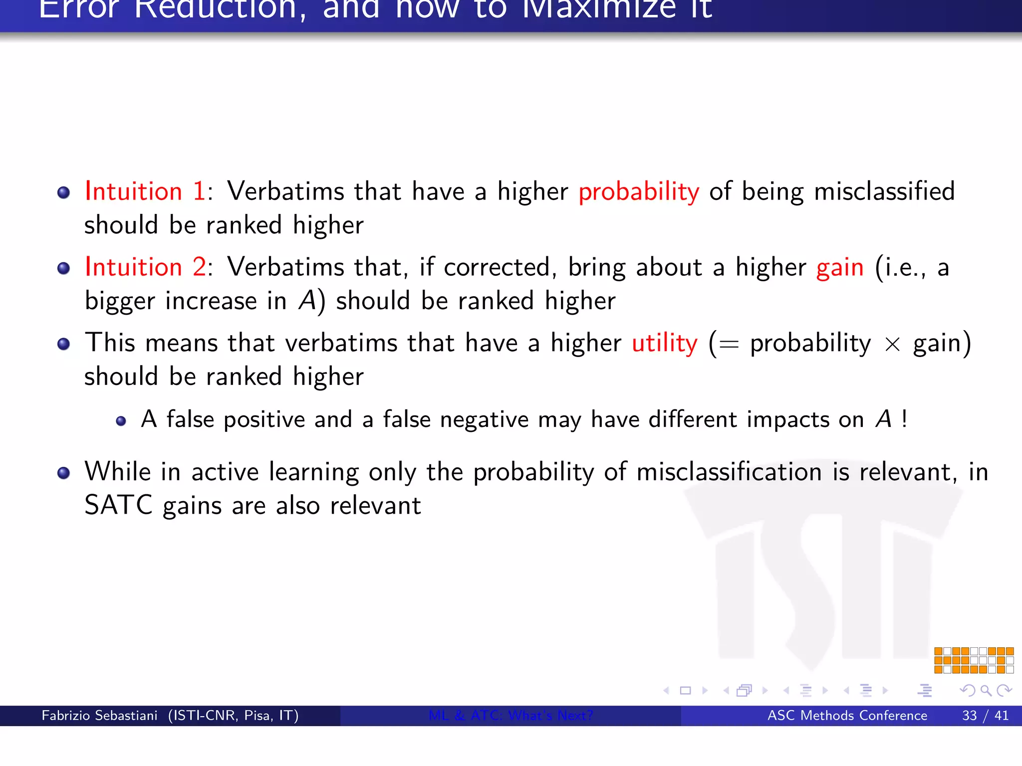 Machine Learning and Automatic Text Classification: What's Next?