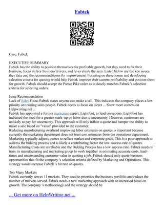 Fabtek | PDF