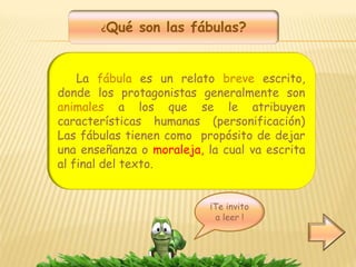 fabula para niños de primaria y basica media | PPT