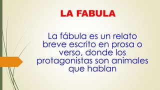 texto narrativo (la fabula) | PPTX