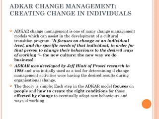 Change at Individual Level | PPT