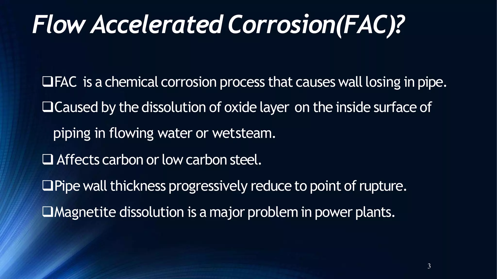 Flow Accelerated Corrosion | PPTX