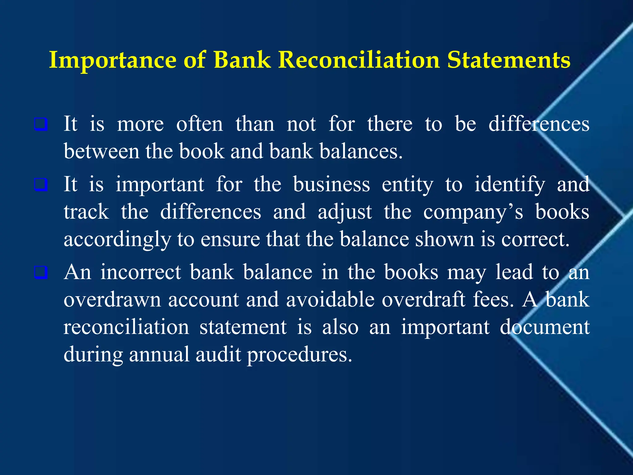 Bank Reconciliation Statement in Financial Accounting | PPTX