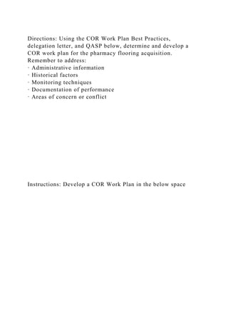 FAC-COR Level IIIndividual Assignment – Day 5 – COR Work PlanMo.docx