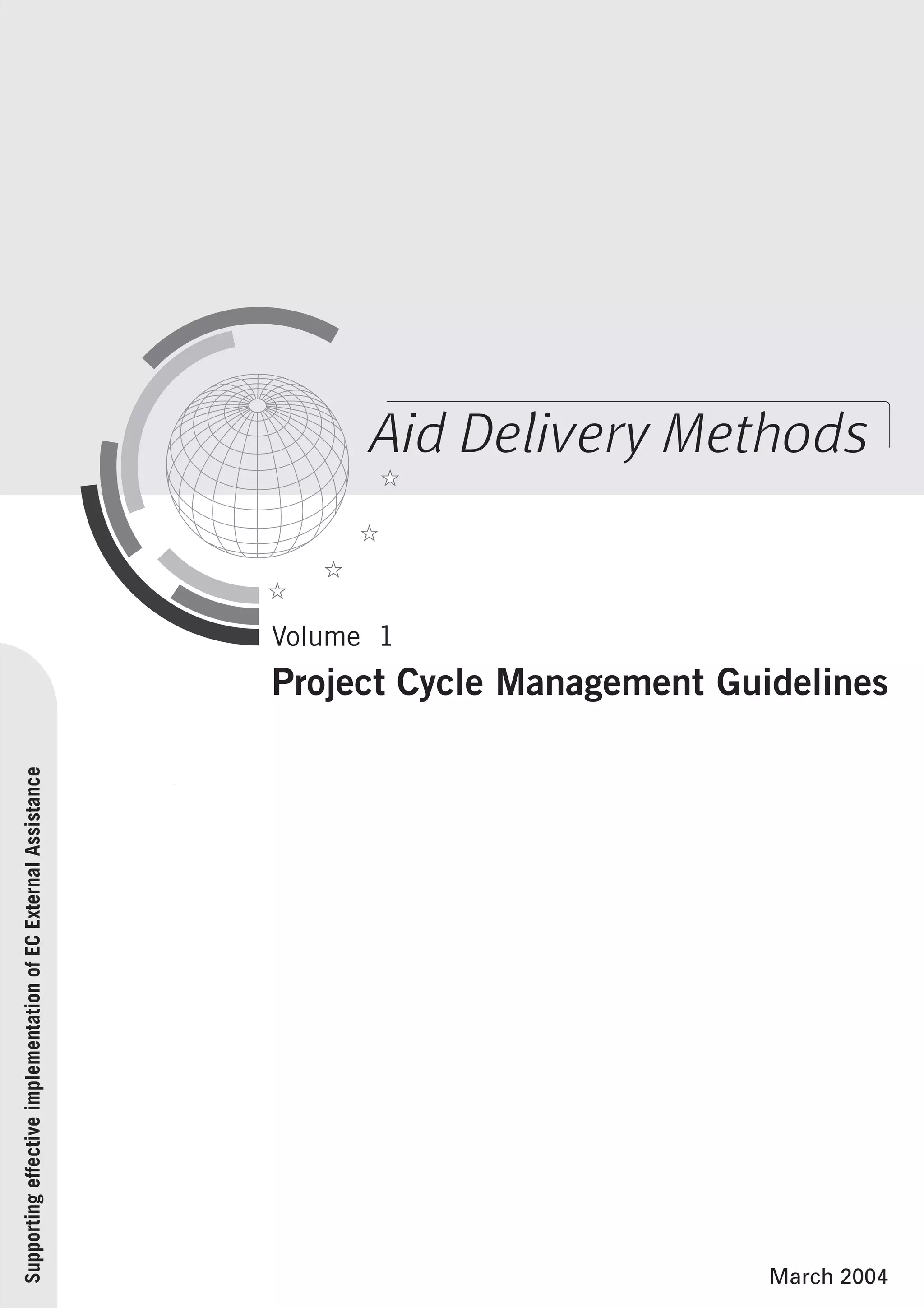 Aid Delivery Methods - Project Cycle Management Guidelines | PDF