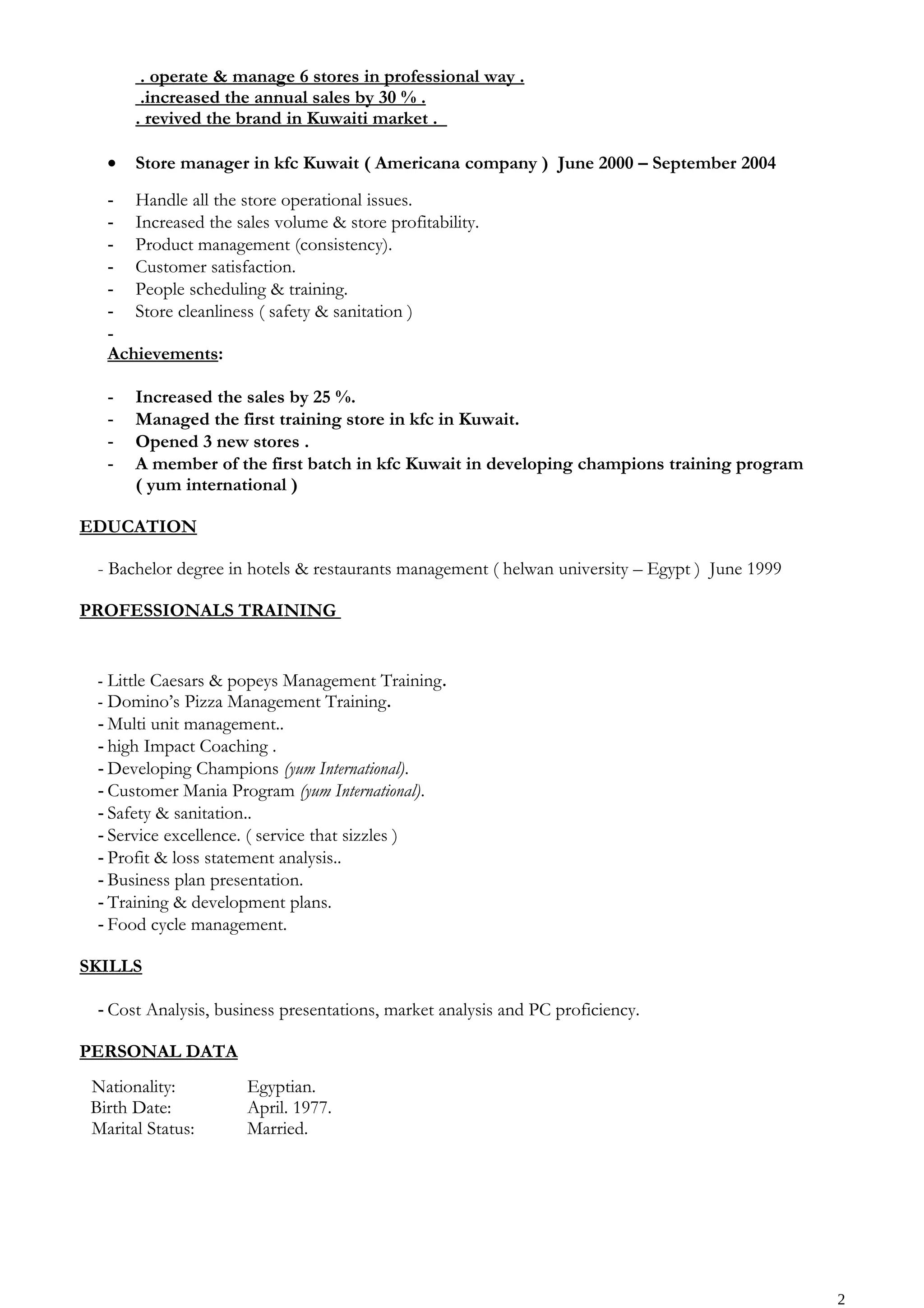 AHMED HASSAN CV new (1) | DOC