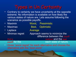 Decision in Risk EVPI | PPT