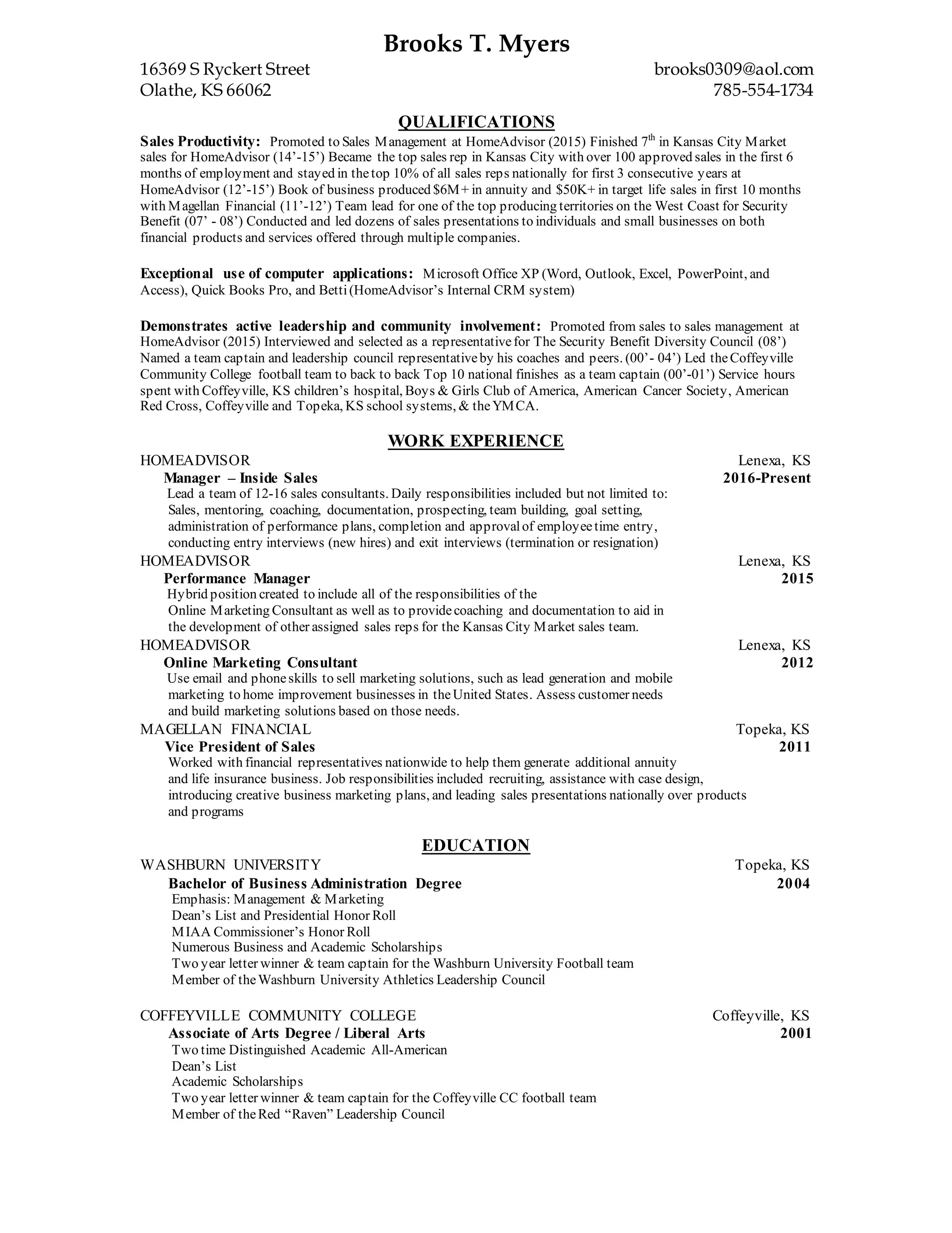 Brooks' Resume | DOCX