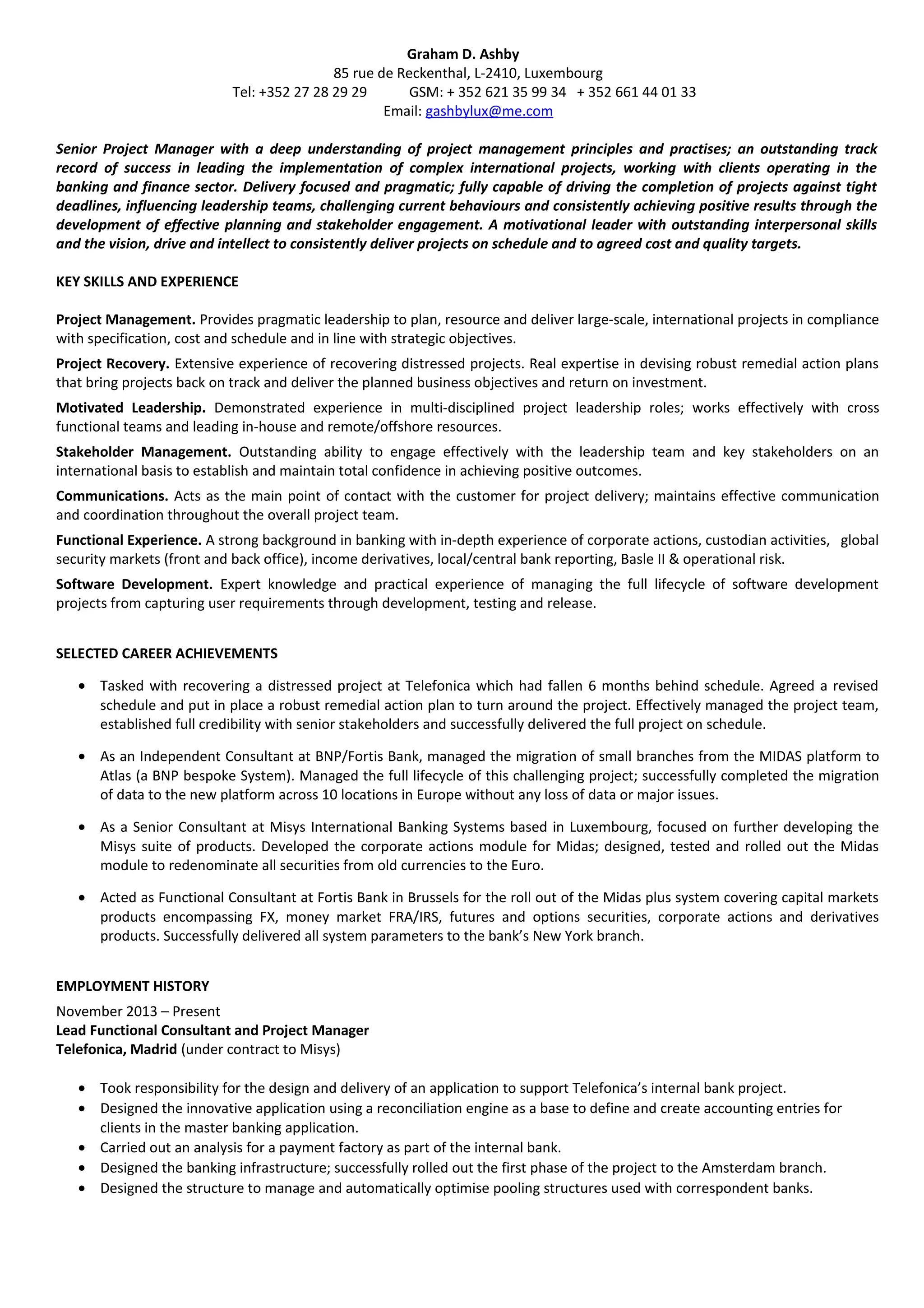 Graham CV June 2015 | DOC