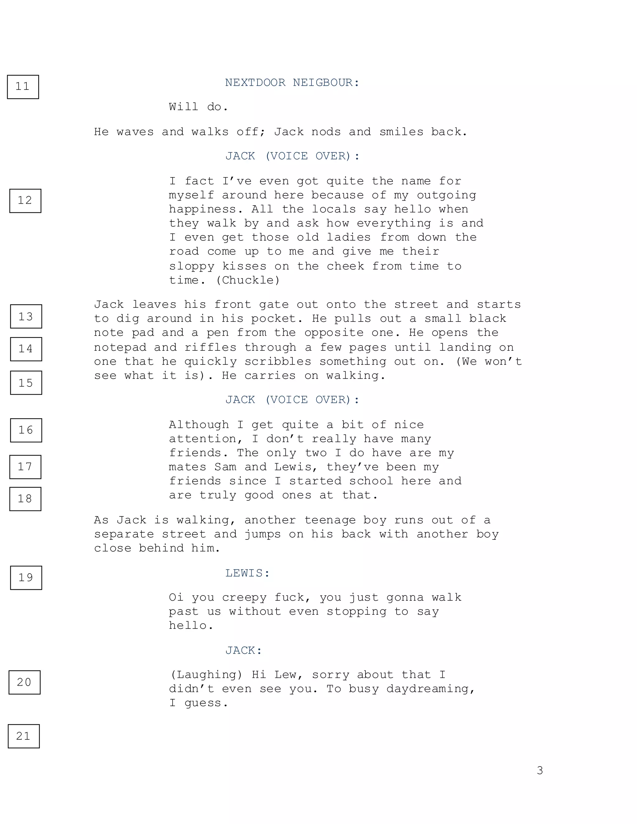 Facade script wuth shot number | PDF