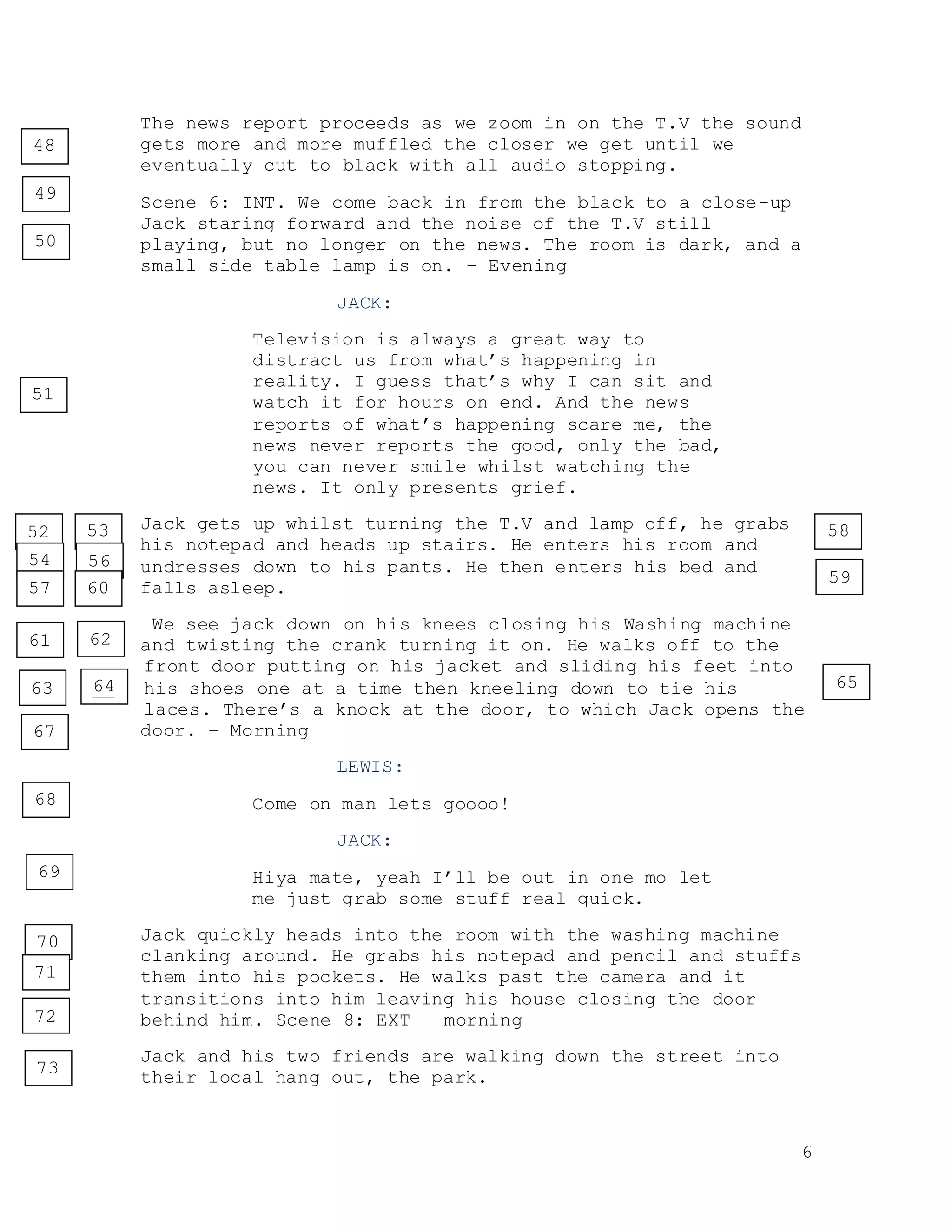 Facade script wuth shot number | PDF