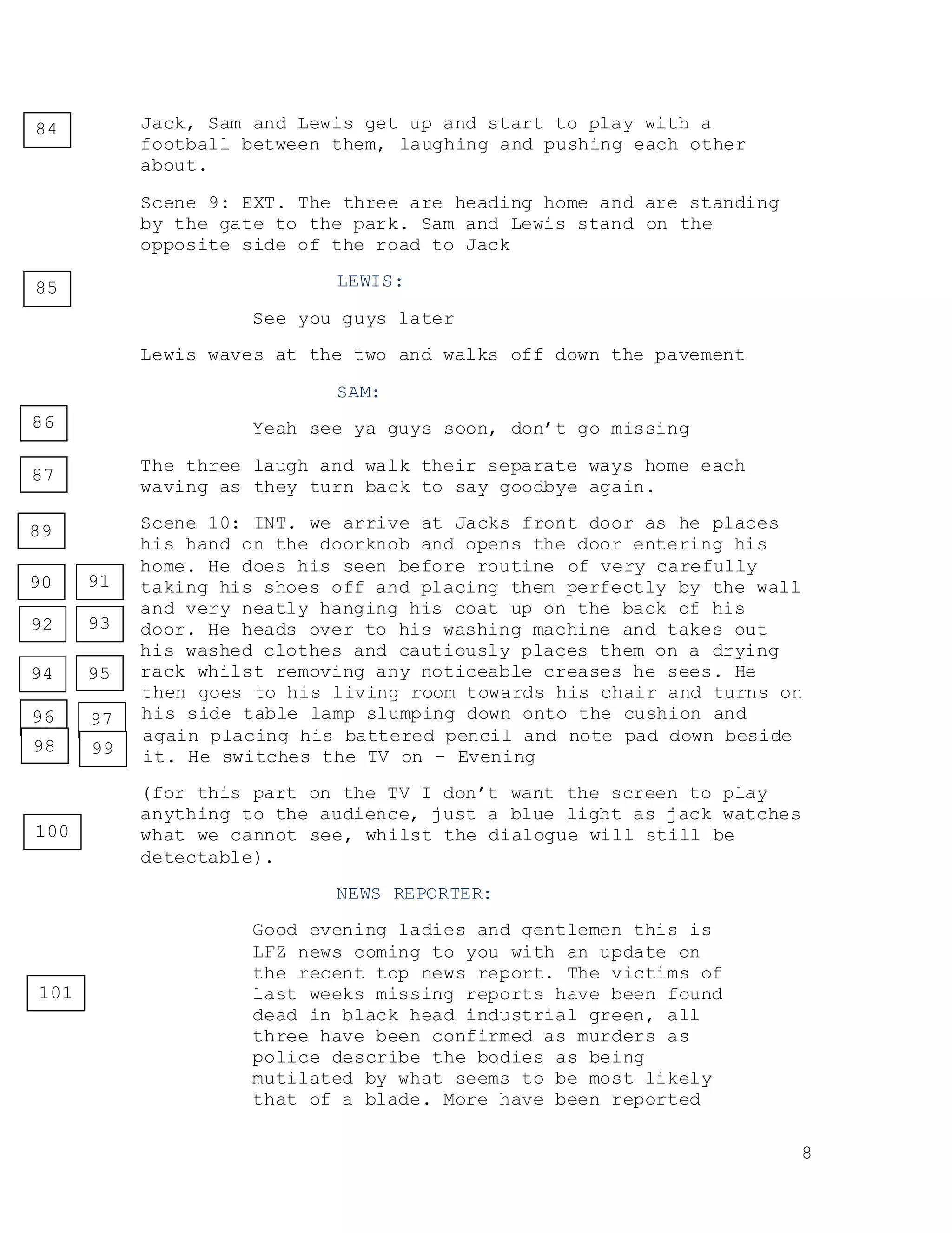 Facade script wuth shot number | PDF