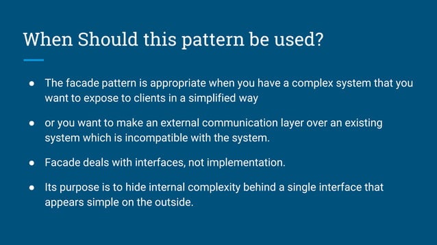 Facade Design Pattern | PPTX | Web Development | Internet