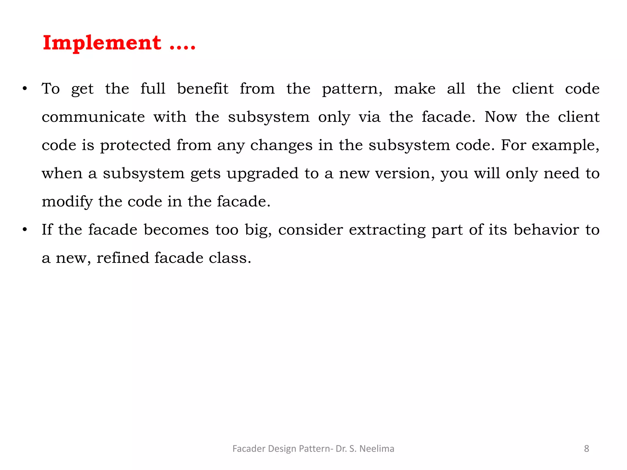Facade design pattern | PPTX
