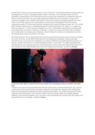 IMPORTANT ASPECTS OF FAÇADE DESIGN FOR FIRE SAFETY | PDF