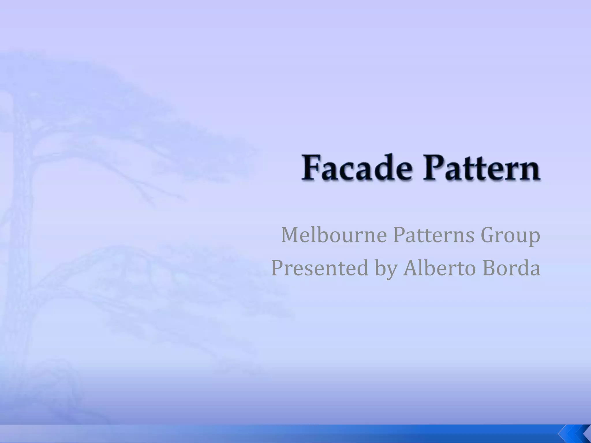 Facade Pattern Ppt